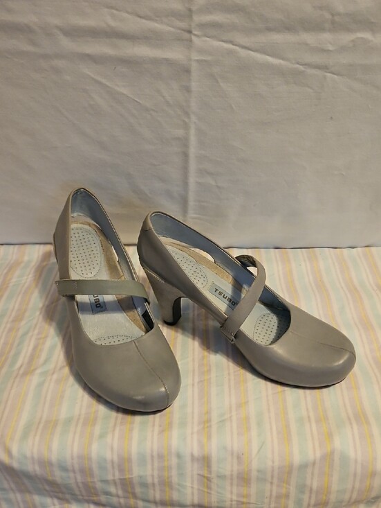 Tsubo | Shoes | Tsubo Blue Grayish Mary Jane Strap Heels | Poshmark